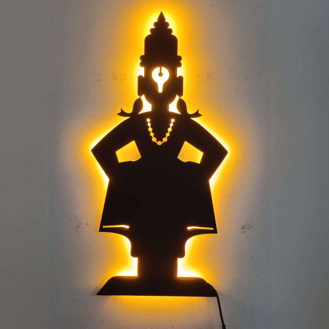 Artrooms Vitthal Metal Wall Art With Light | Wall Decoration | Wall Ha ...