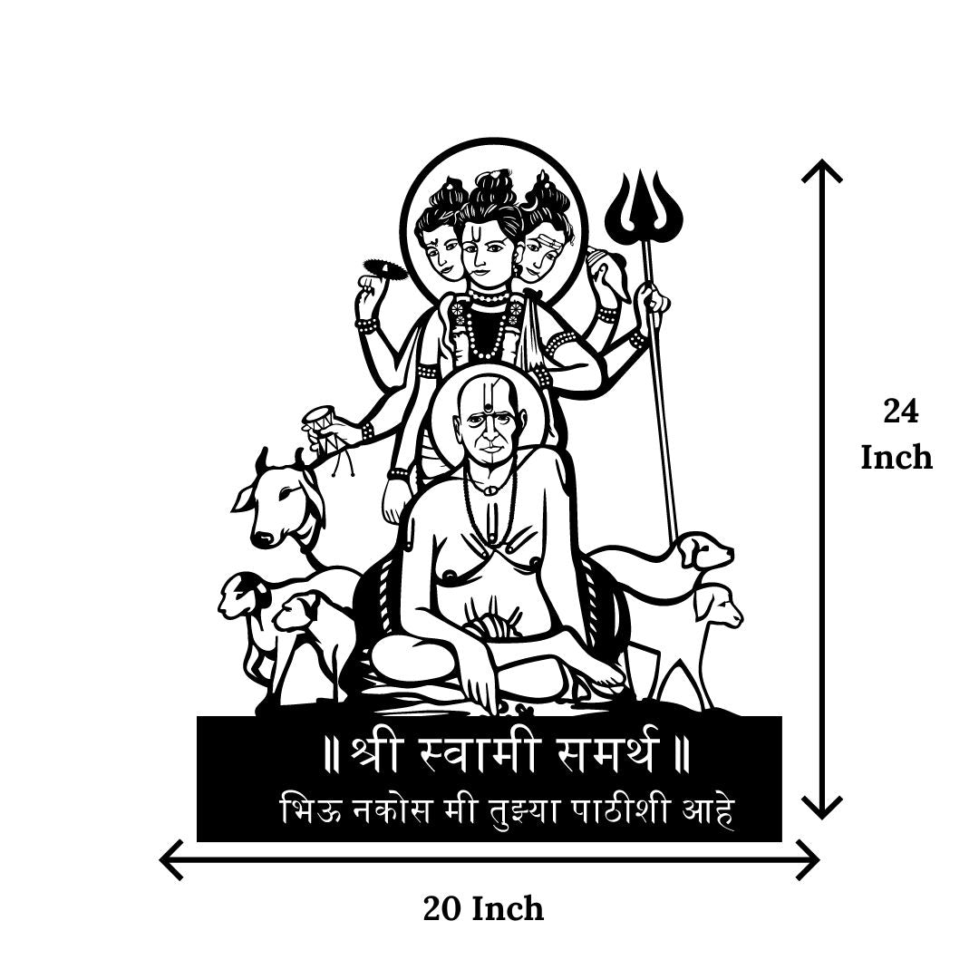 Artrooms swami ani datta maharaj Metal Wall Art With Light | Wall Deco ...